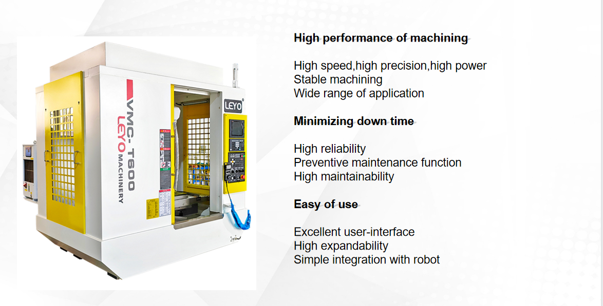 LEYO T600 Compact Machining Center Vertical Machining Center Fanuc ...