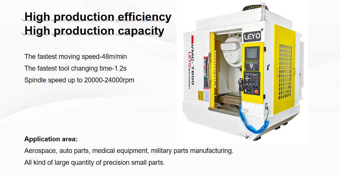 LEYO T600 Compact Machining Center Vertical Machining Center Fanuc ...